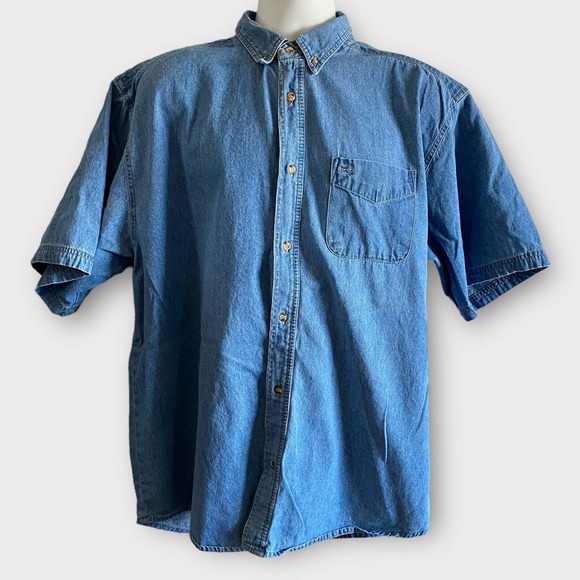 Sandy River | Shirts | Vintage Mens Sandy River Chambray Button Down ...